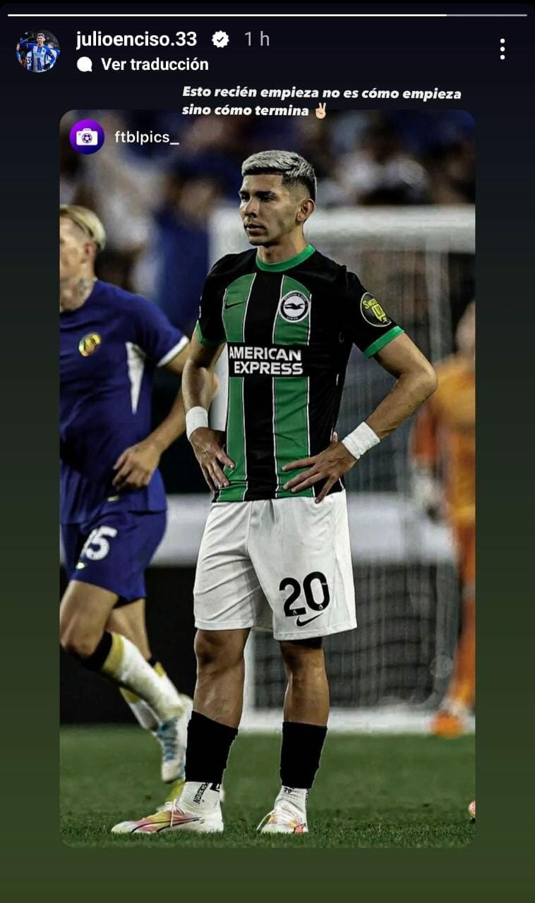 Versus / El mensaje de Julio Enciso tras la derrota del Brighton ante ...